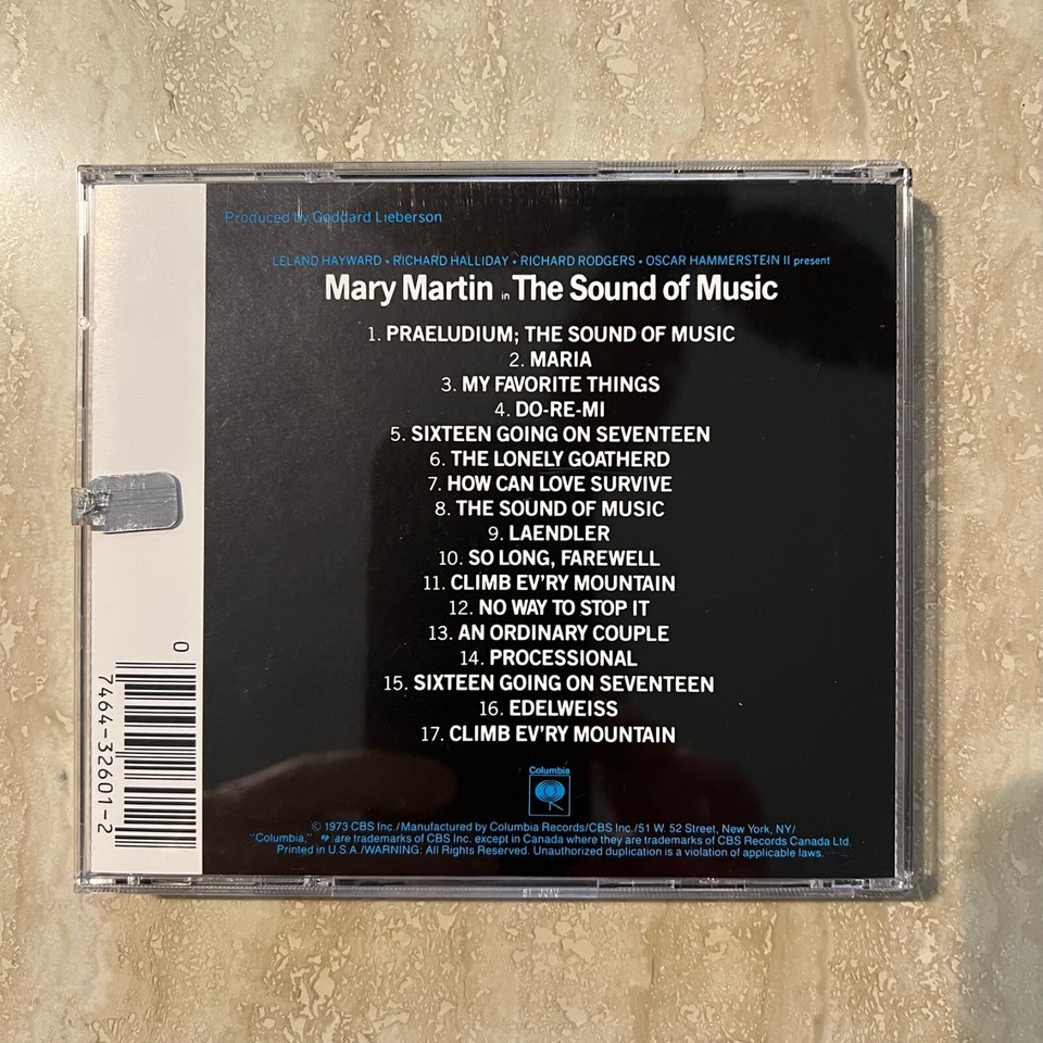 CD The Sound of Music Mary Martin Rogers Hammerstein Musical 1973 CBS ...