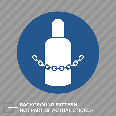 M046 Secure Gas Cylinders Sticker Decal Vinyl iso 7010 mandatory sign ...