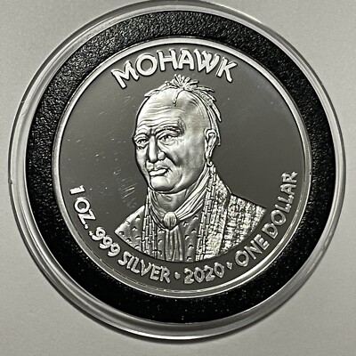 Mohawk Indian Ceremonial Masks Los Coyotes Coin 1 Troy Oz .999 Fine ...