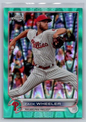 2022 Topps Chrome Sonic #207 Zack Wheeler Aqua RayWave Refractor #/199 ...