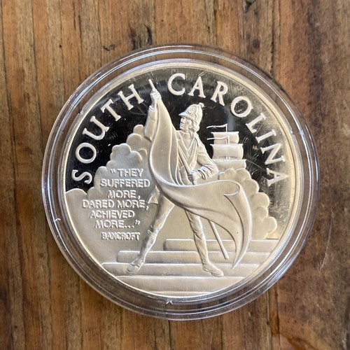 Rare Sterling Silver .925 Proof South Carolina Bicentennial State Medal ...