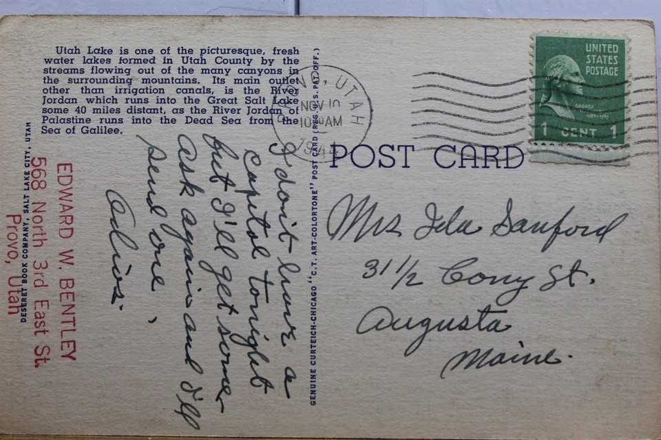 Utah UT Provo Lake Sunburst Postcard Old Vintage Card View Standard ...