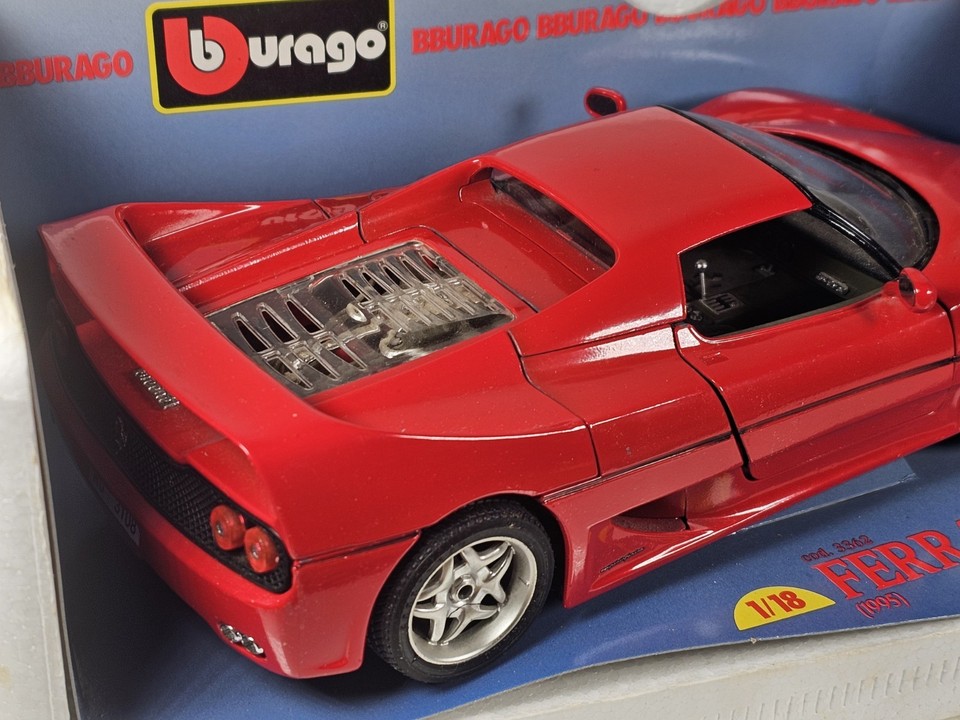 Burago 1/18 Scale Diecast Model Car Ferrari F50 Hard Top 1995 Red | eBay