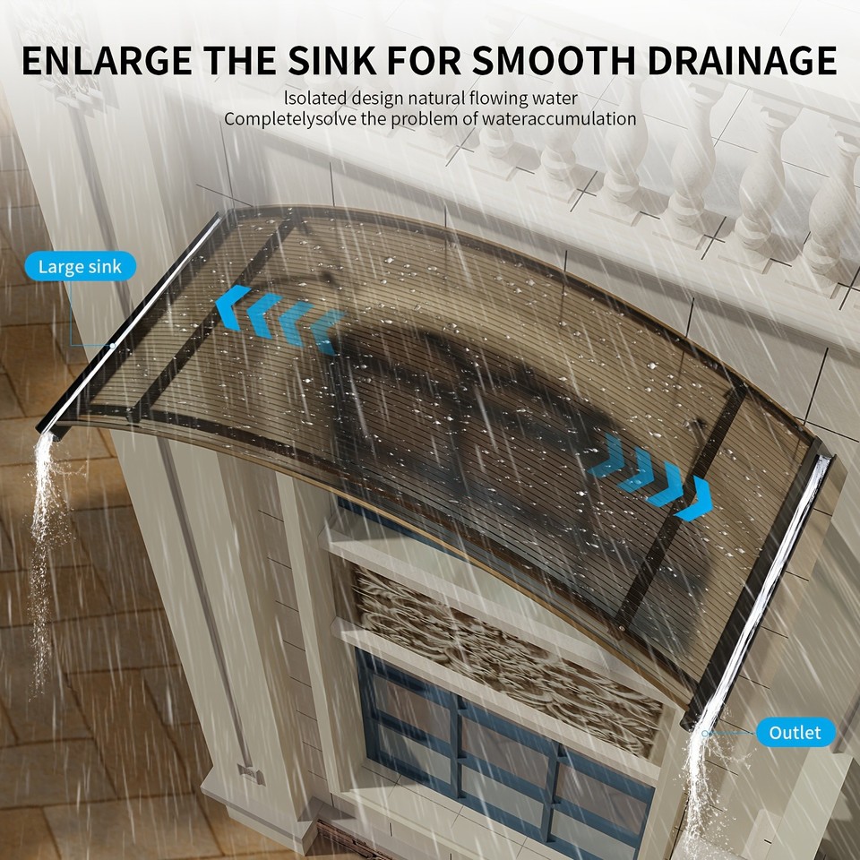 Round Arched Window Awning Door Canopy Porch Cover Canopy for Door ...