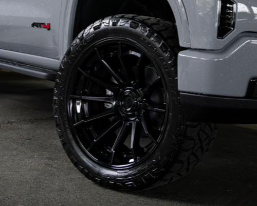 4 New 22" Fuel FC403 Burn Matte Black Gloss Lip 22x10 5x5 5x127 Wheels ...