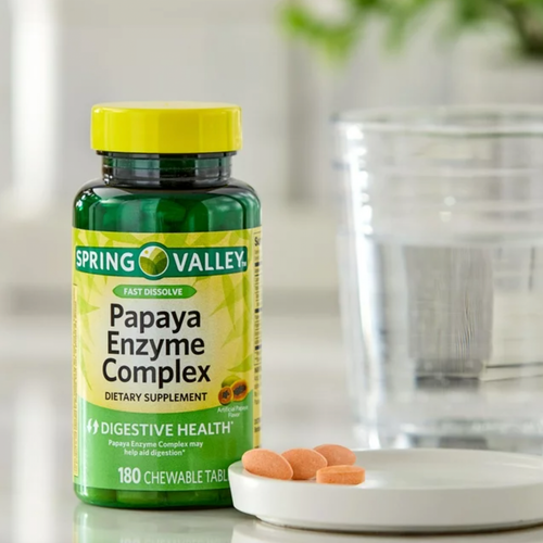 Spring Valley Papaya Enzyme Complex Chewable Tablets Dietary Supplement ...