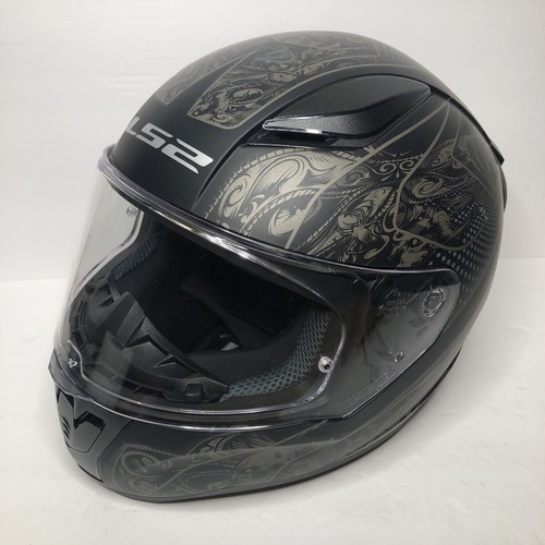 LS2 Helmets Rapid II Crypt Full Face Motorcycle Helmet Matte Black ...