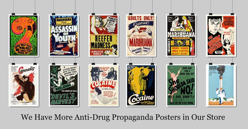 Anti Drug Propaganda 1930s Cult Movie Poster Trippy Weed Pot Dope ...