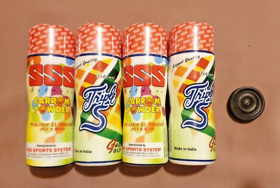 4 X 70g Triple SSS Improved Quality Carrom Board Powder Bottle, Extra ...