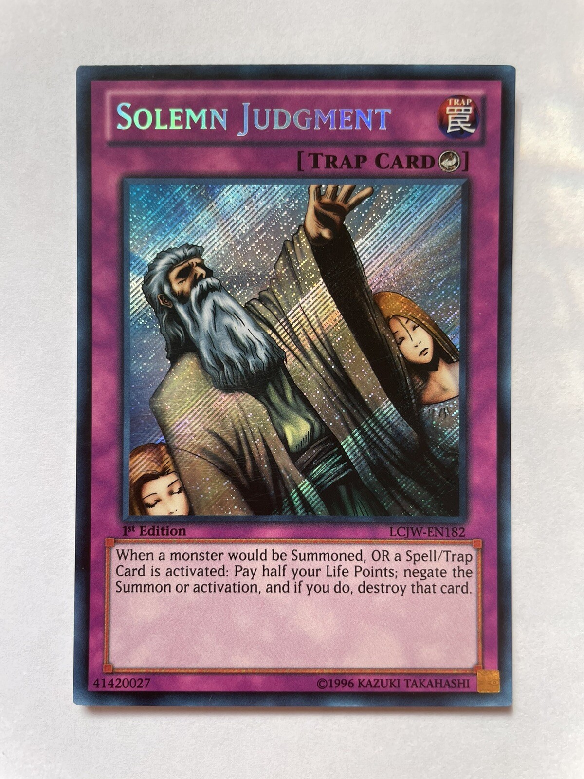 Solemn Judgment LCYW-EN152 LP-NM 1st Edition Secret Rare Yu-Gi-Oh TCG ...