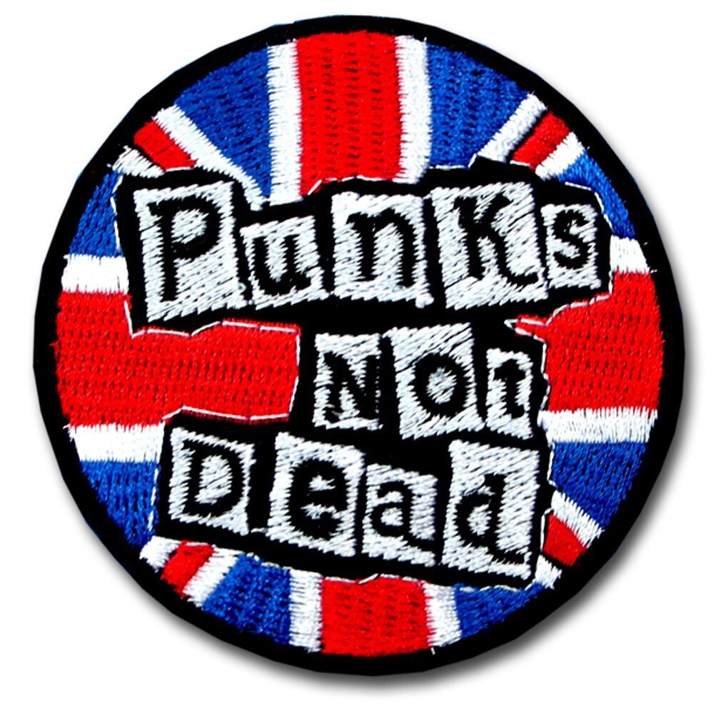 Punk's Not Dead Patch Embroidered Iron on Applique Emblem Punk Rock ...