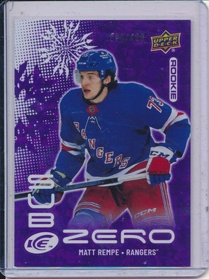 Matt Rempe 2024-25 Upper Deck UD Ice Sub Zero Rookie Card RC 290/499 | eBay