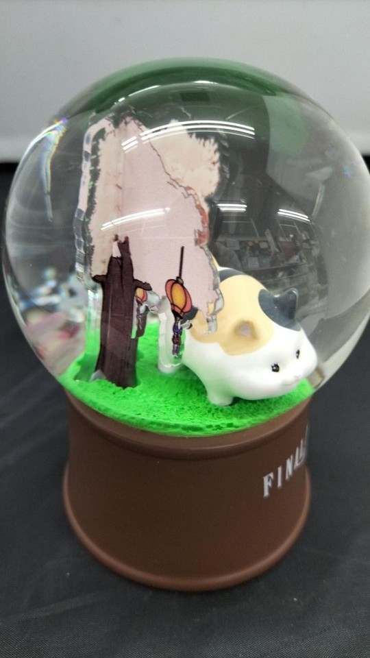 Final Fantasy Glittering Snow Dome Model Number Fat Cat (Sakura) Taito ...