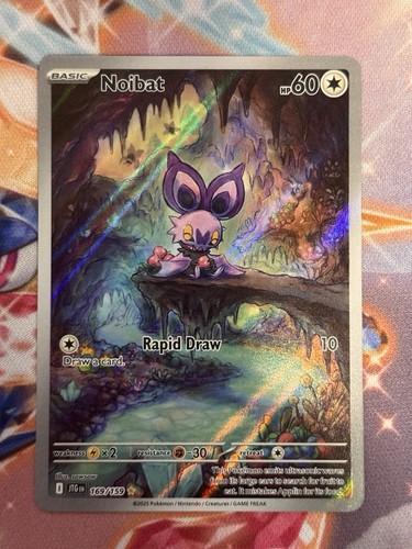 Pokemon TCG Noibat 169/159 Sv09: Journey Together Holo Full Art English ...