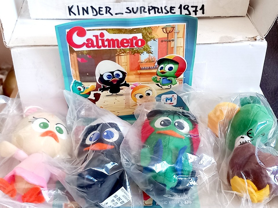 KINDER MAXI SORPRESA PASQUA SERIE PELUCHE CALIMERO ENTRA & SCEGLI ...