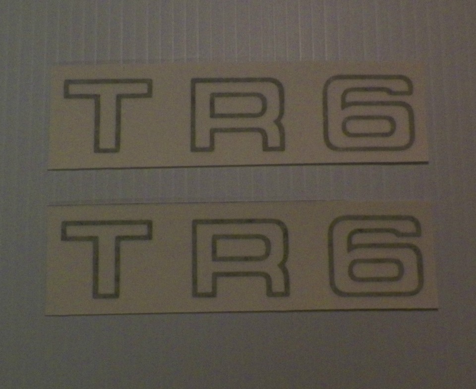 New 1969-1976 Triumph TR6 OEM Outline Rear Quarter Decal Pair | eBay