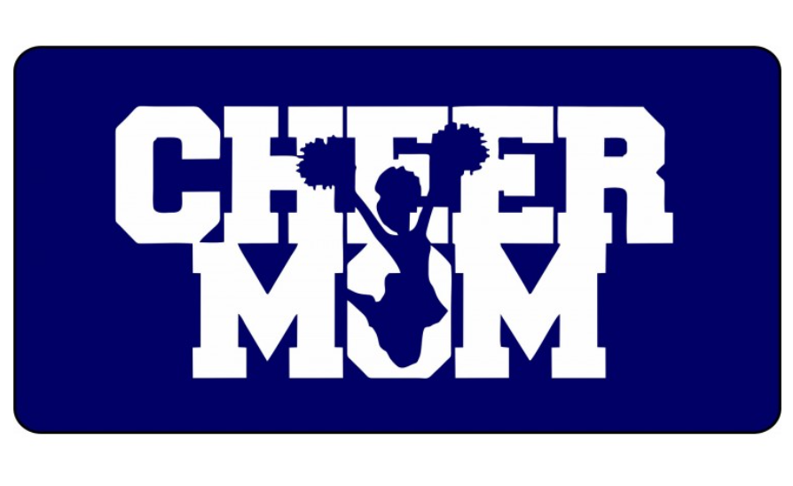 CHEER MOM BLUE AND WHITE CHEERLEADING LICENSE PLATE | eBay