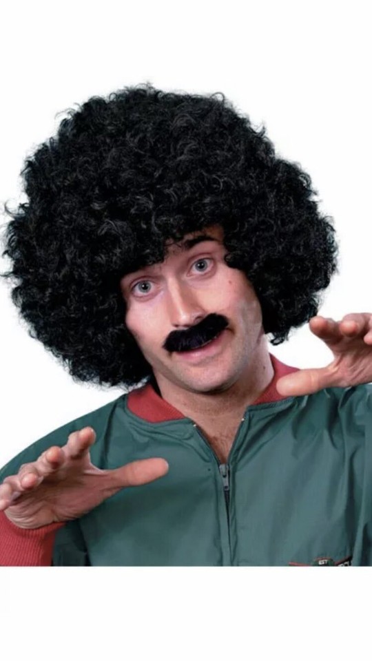 Three Black Curly Scouse Wigs Liverpool FC Harry Enfield Fancy Dress ...