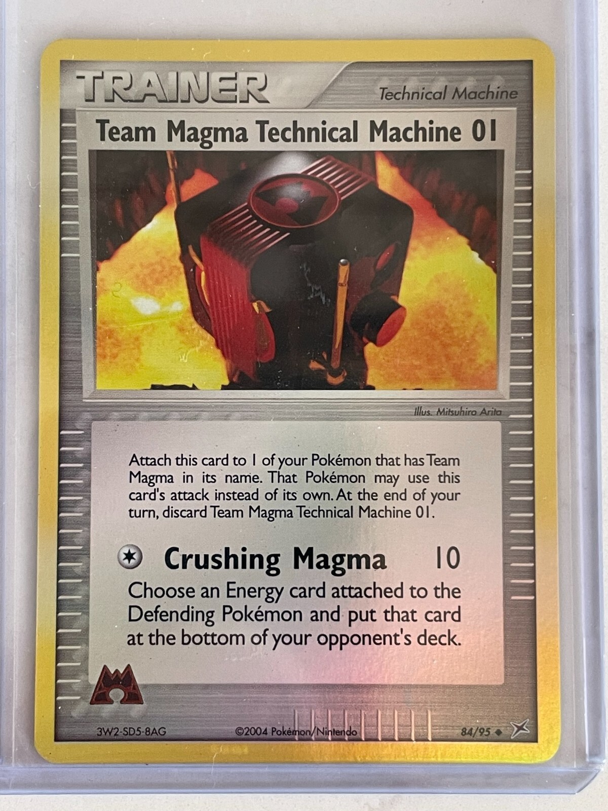 Pokémon TEAM MAGMA TECHNICAL MACHINE 01 Trainer 84/95 Reverse Holo MINT ...