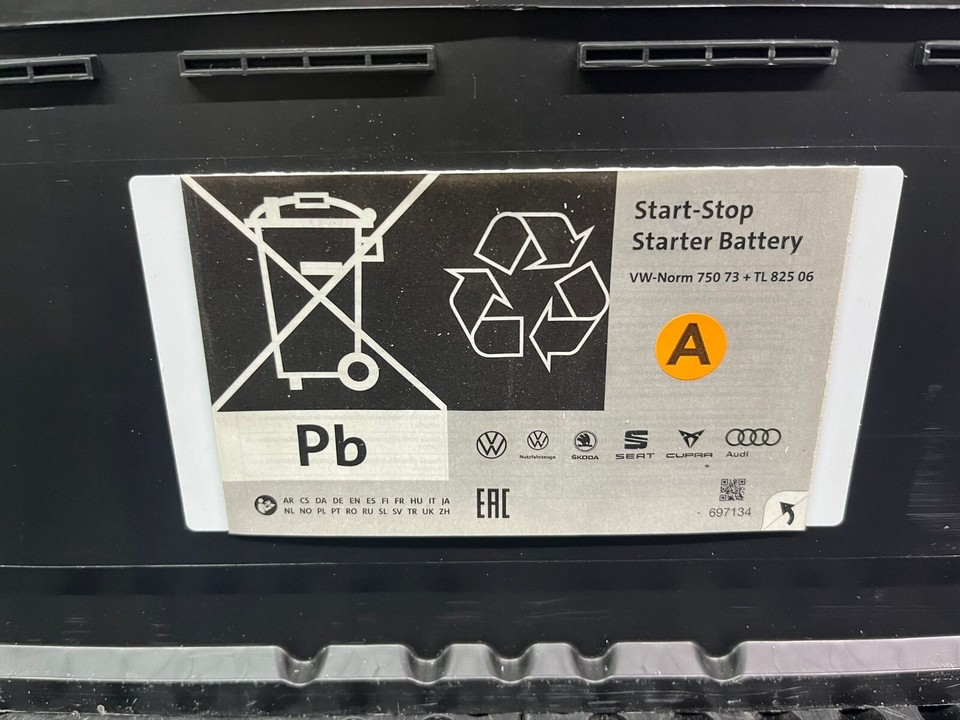 BATTERIA ORIGINALE AUDI VW SEAT SKODA 68AH AGM 000915089BC | eBay