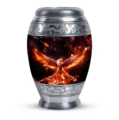 White Phoenix Tribute: Dignified Memorial Urn for Cherished Mom ...
