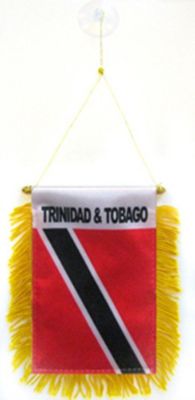 Trinidad and Tobago MINI BANNER FLAG CAR & HOME WINDOW MIRROR HANGING 2 ...