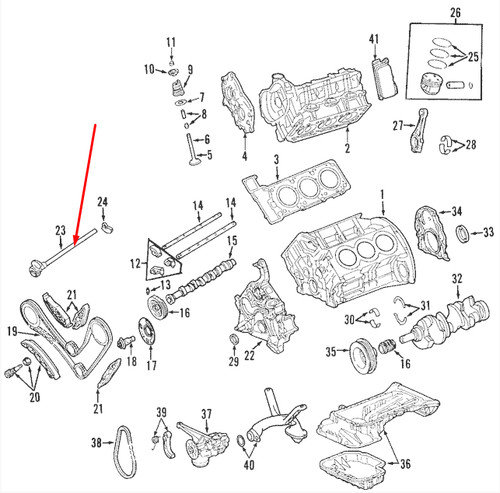 MB M-CLASS W164 ENGINE BALANCE SHAFT A2720302872 4.0 DIESEL | eBay ...