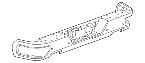 GM OEM 19-23 Sierra 1500 Rear Bumper Bumper Components-Rear Bumper ...