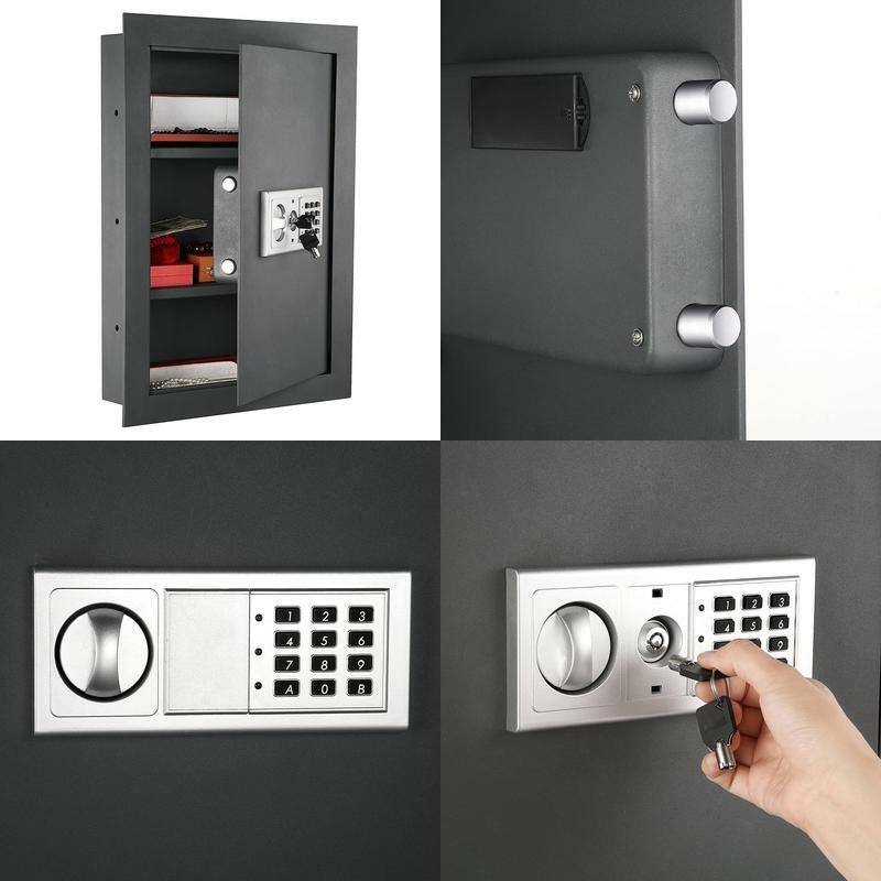 Electric In Wall Hidden Lock Safe Home Digital Security Gun Cash ...