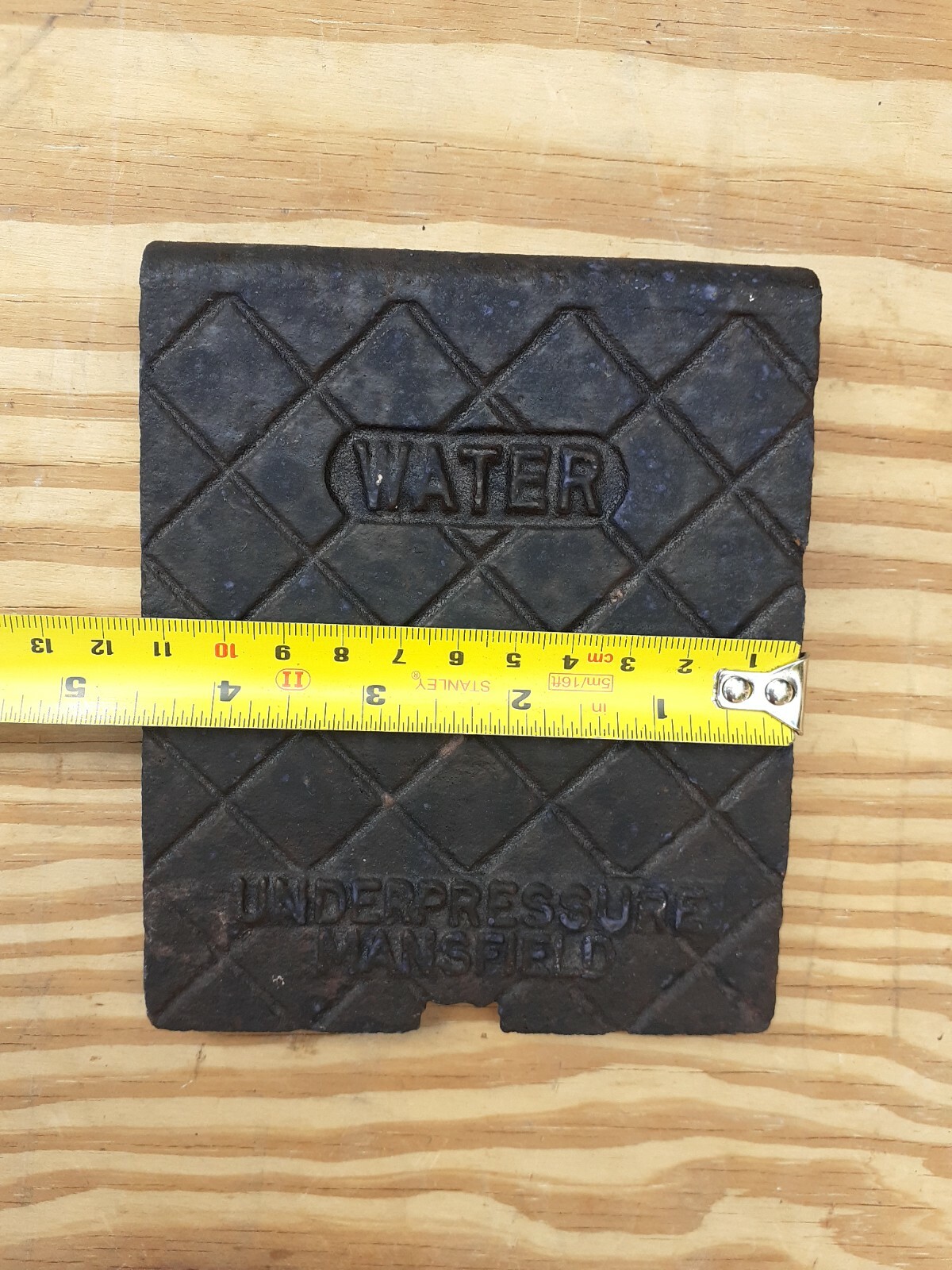 Vintage Old Style Cast Iron Water Meter Cover old rare 1950's Mansfield ...