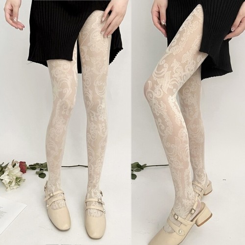 Rose Pattern Pantyhose Bride Stockings Tight Pantyhose Wedding Stocking ...