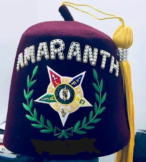 Masonic Order Eastern Star Fez, OES AMARANTH FEZ 9 PCS BUNDLE MASONIC ...