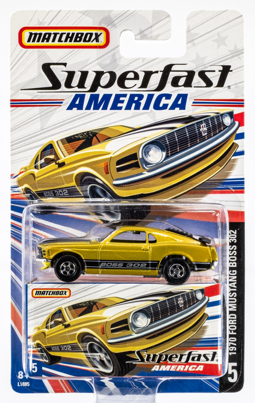 2007 Matchbox Superfast America #5 1970 Ford Mustang Boss 302 GOLD ...