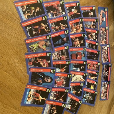 WWF CLASSIC WRESTLING SUPERSTARS 1991 TRADING CARDS BLUE BORDER WCW WWE ...