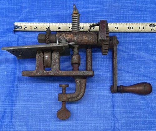 Antique Leather Fabric Edge Pinker Pinking Machine Hand Crank Crimper ...