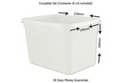 4 Litre Rectangular Plastic Ice Cream tubs with lid/Food Safe storage ...