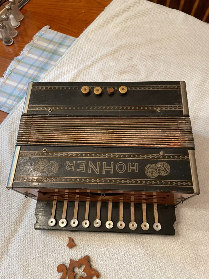Antique Hohner Accordion – Made in Germany, Plays Well, See Video Demo ...