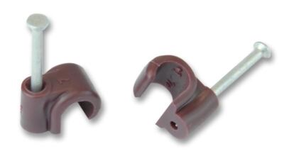 UNIFIX - Round Cable Clips 7.0mm Brown 100 Pack | eBay