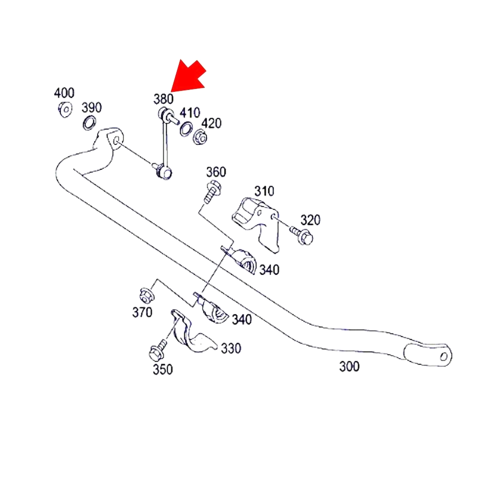 4PCS FRONT+REAR SWAY STABILIZER BAR LINKS SET L+R for Mercedes W164 ...
