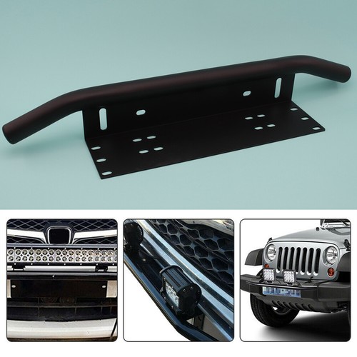 Car Off-Road Black Bumper License Plate Mount Bracket Holder For ...