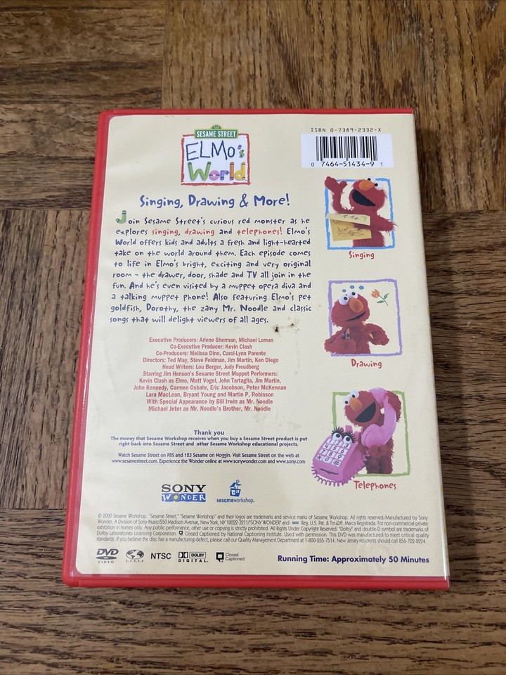 Sesame Street Elmos World Singing Drawing And More DVD 74645143491 | eBay