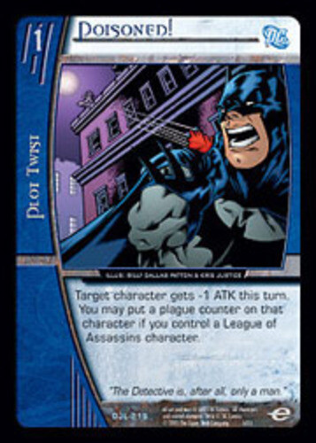 VS System: Poisoned! [Played] DC Justice League of America TCG CCG ...