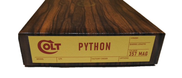 Colt Python Box - Gold Label - Select from 2-1/2", 4", 6" or 8" Models ...