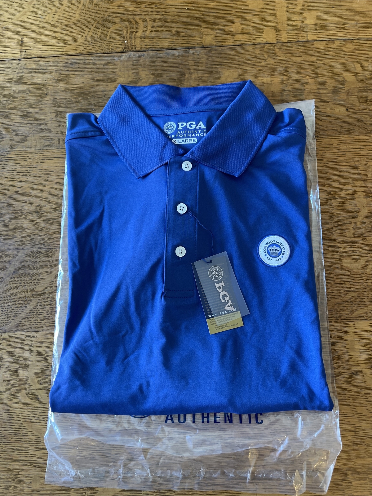 PGA Authentic Mens Golf Polo Size XL with Vintage Coronado Golf Coarse ...