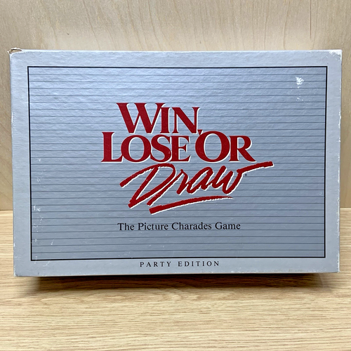 Win Lose or Draw Party Game (1988) MB – Complete – DAMAGED Box (Corners ...