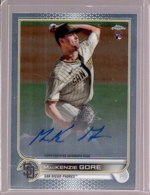 MacKENZIE GORE 2022 Topps Chrome Rookie RC Autograph Auto #RA-MG | eBay