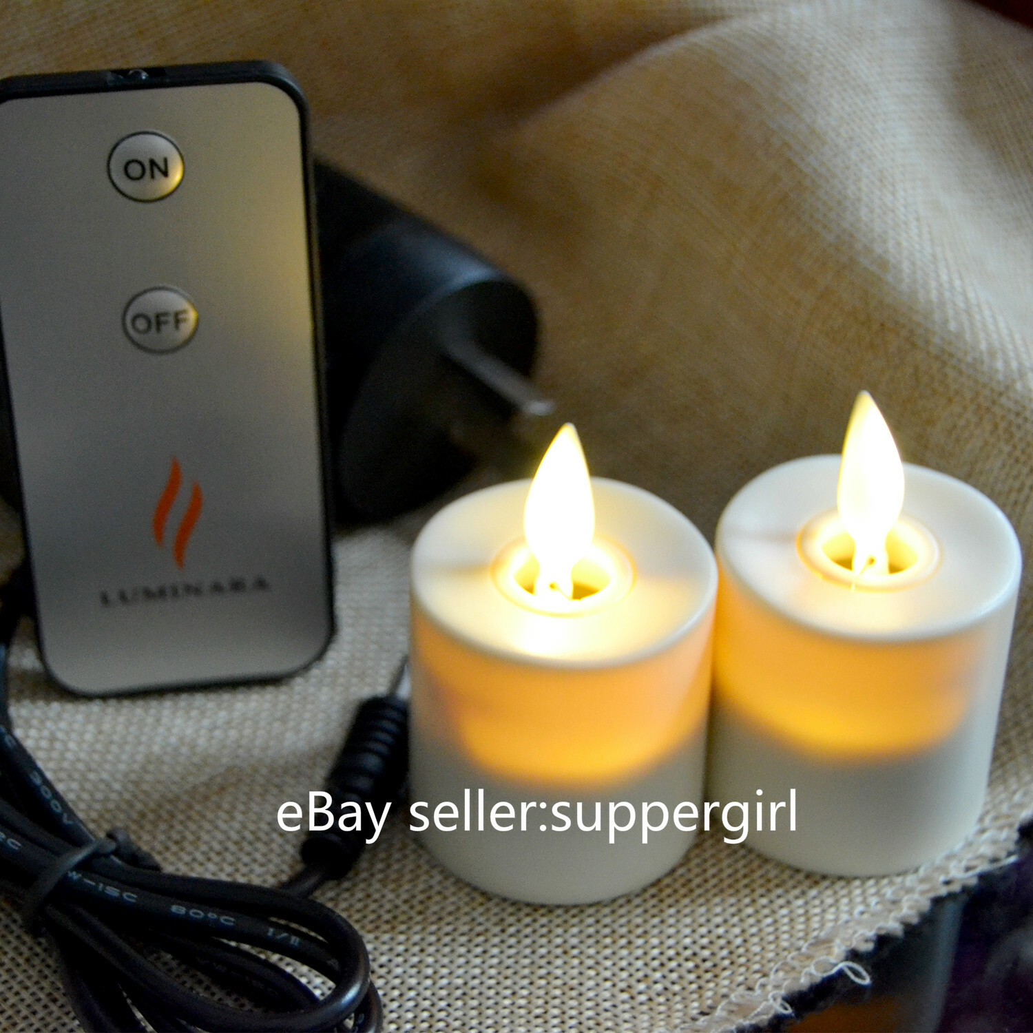 Luminara Rechargeable Flickering Led Tea Lights with Timer for Birthday ...