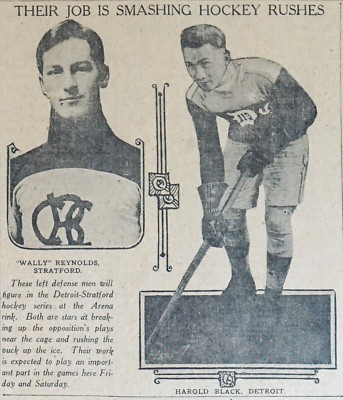1913 Sports Page - Early Hockey History - Stratford vs. Detroit | eBay