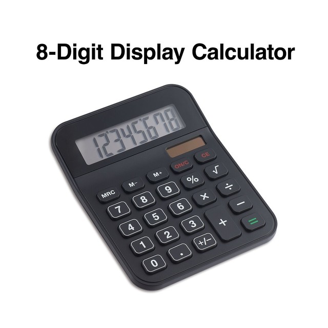 Tru Red Tr230 8-digit Desktop Calculator Black for sale online | eBay