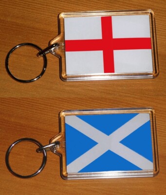 Scotland Saltire & England Cross Of St George Flag Key Ring | eBay UK